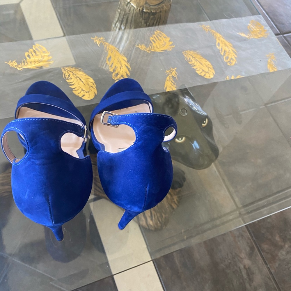 Velvet Royal Blue Shoe - Gem